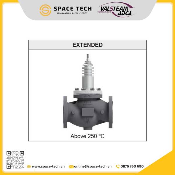 Valsteam ADCA - Control valve Extended bonnet > 250 độ C - SPACE TECH