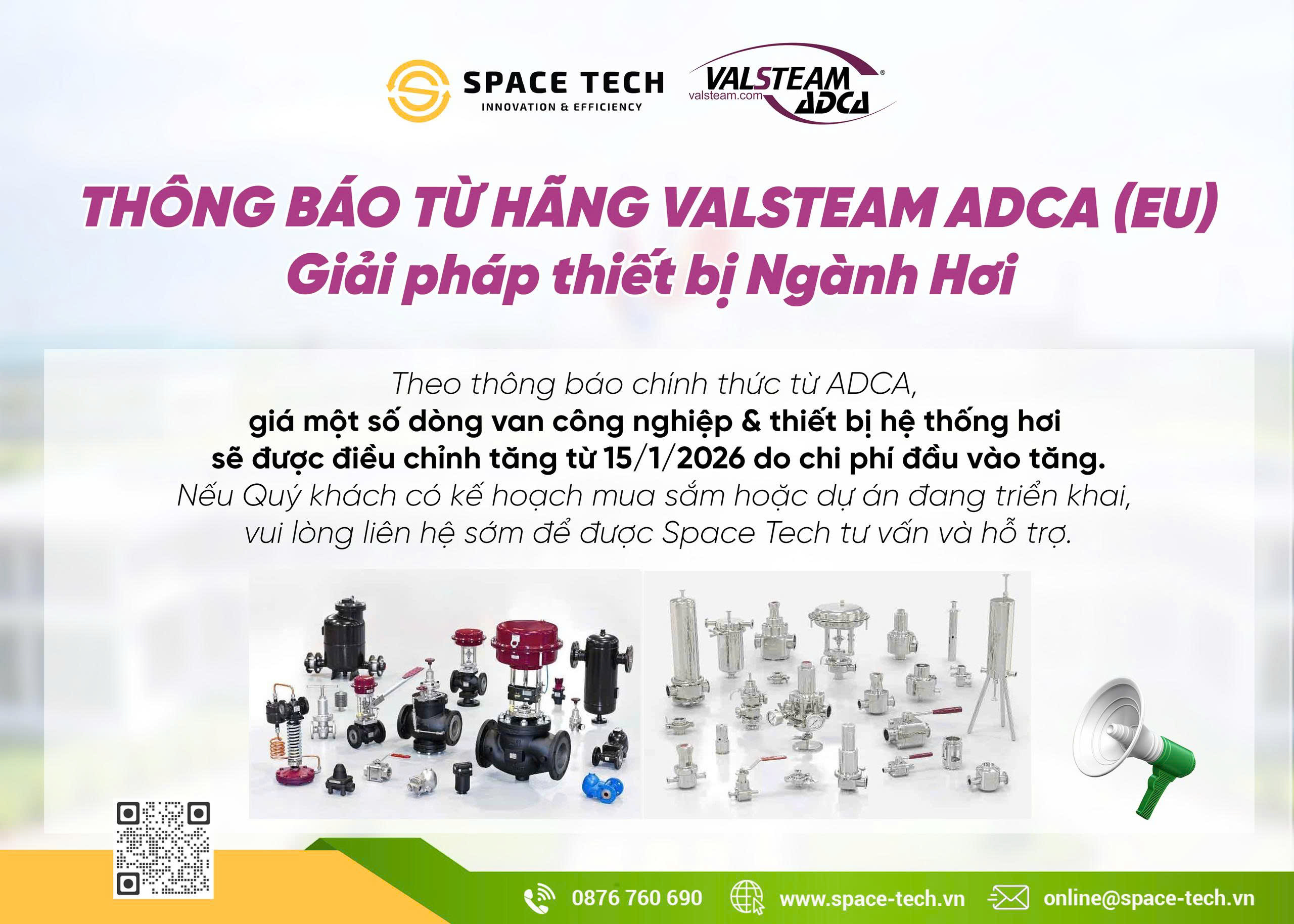 Thông Báo Từ Hãng Valsteam ADCA (EU) – Giải Pháp Thiết Bị Ngành Hơi ...